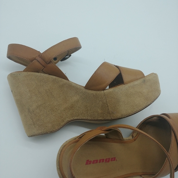 BONGO | Shoes | Bongo Vintage Y2k 95 Faux Suede Wedge Heels Chunky Sexy ...